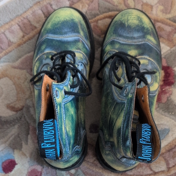 John Fluevog | Shoes | John Fluevog Vibrant Green And Grey Angels Derby ...